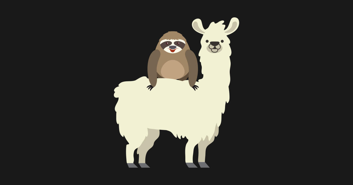 Cute & Funny Sloth Riding Llama - Sloth And Llama - Kids Hoodie | TeePublic