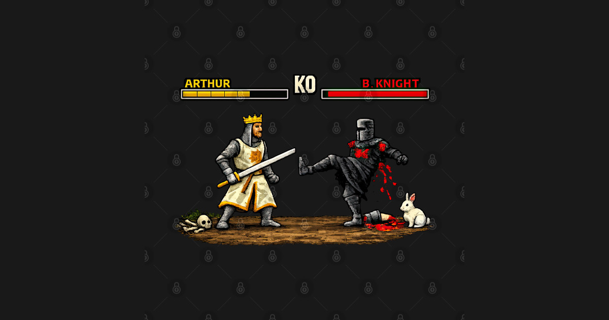 Monty Python Black Knight – Retro Arcade Fighting Game Pixel Art ...