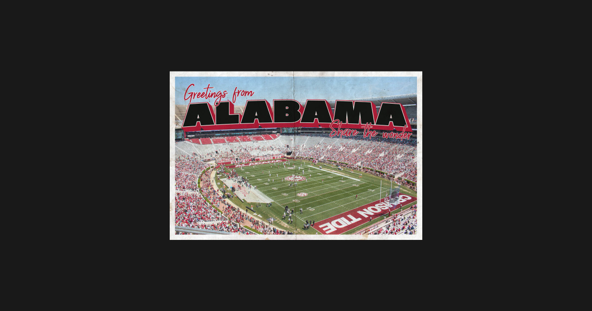 Greetings from Alabama - Vintage Travel Postcard Design - Alabama - T ...