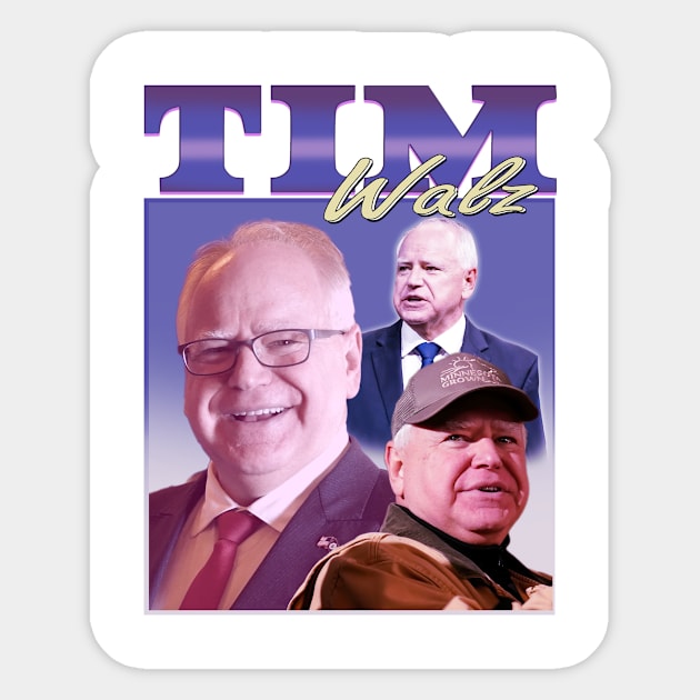 Vintage Tim Walz Retro 90s Kamala Harris - Kamala Harris - Sticker ...