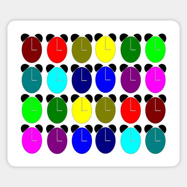 colourful watches - Abstract - Sticker | TeePublic