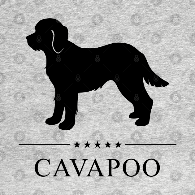 Cavapoo Black Silhouette - Cavapoo - T-Shirt | TeePublic