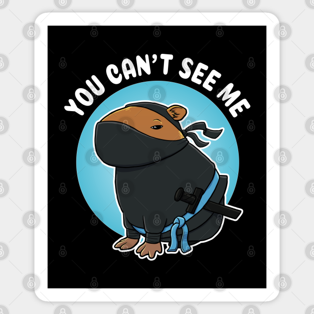 You can't see me Capybara Ninja Costume - Funny Ninja - Sticker | TeePublic