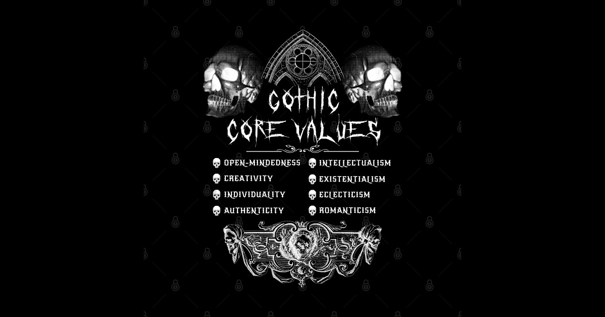 Gothic Core Values - Gothic - Posters and Art Prints | TeePublic