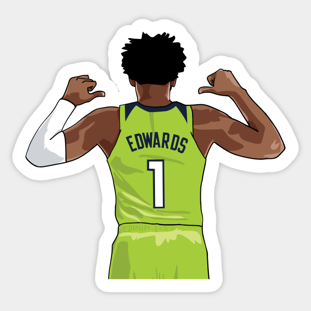 Anthony Edwards Vector Name - Anthony Edwards - Sticker | 20% OFF Today ...