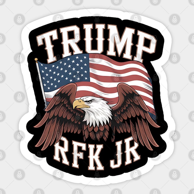 Trump RFK Jr 2024 Eagle Flag - Trump 2024 - Sticker | TeePublic