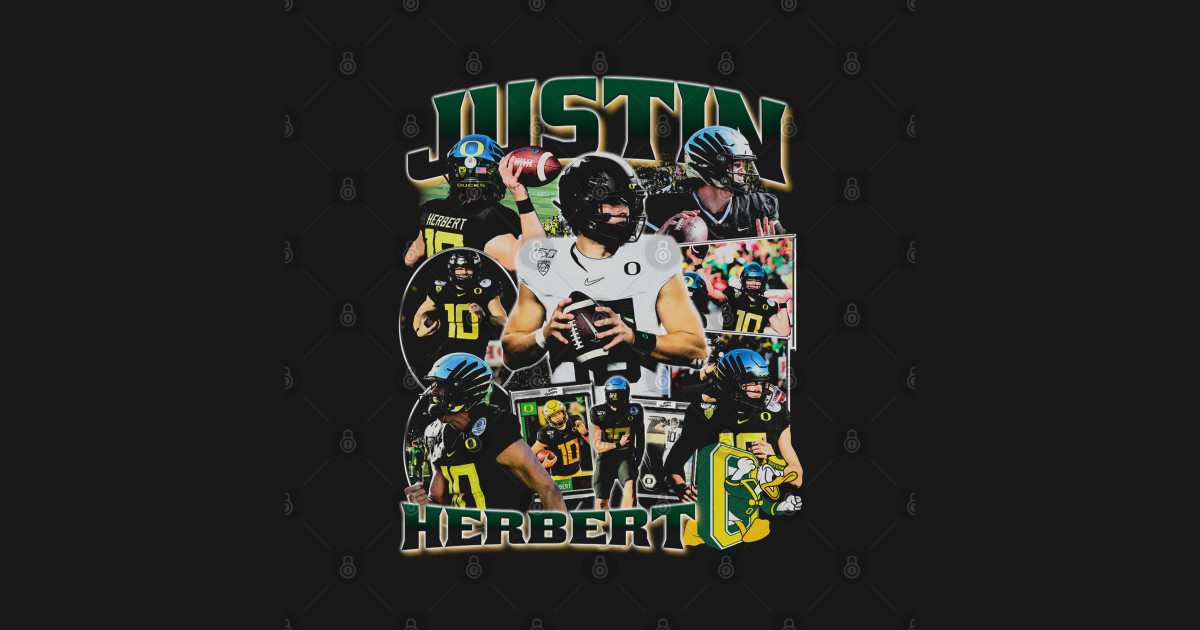 Justin Herbert College Vintage Bootleg - Justin Herbert - T-Shirt ...