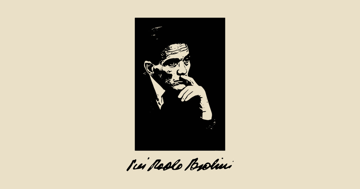 Pier Paolo Pasolini Portrait and Signature - Pasolini - T-Shirt | TeePublic