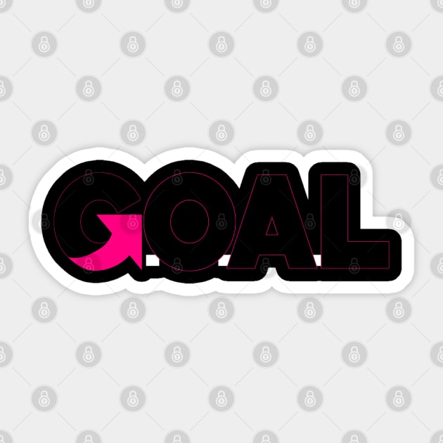 GOAL pink Solo - Goal - Sticker | TeePublic