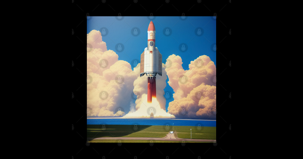 80s Rocket Launch Vintage - Alien - Posters and Art Prints | TeePublic