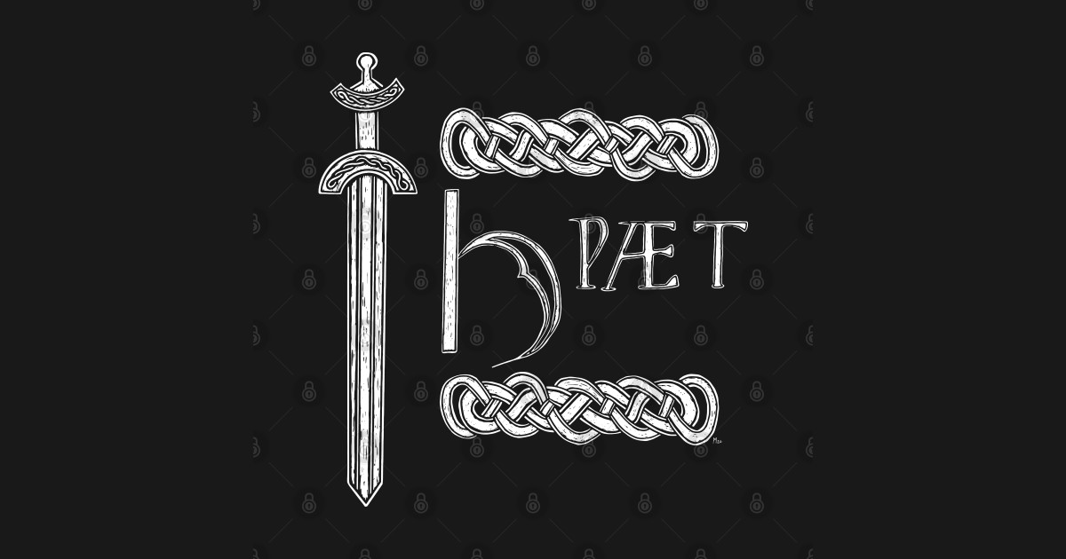 Hwaet! Beowulf Hrunting Design - Beowulf - T-Shirt | TeePublic