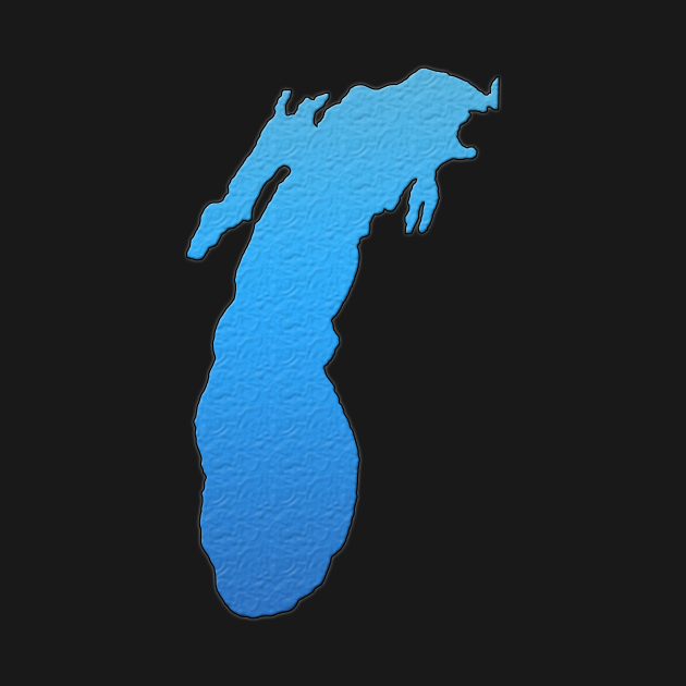 Lake Michigan Great Lakes Outline - Lake Michigan - T-Shirt | TeePublic