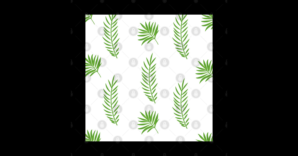 Green tropical pattern - Green Leaves - Posters and Art Prints | TeePublic