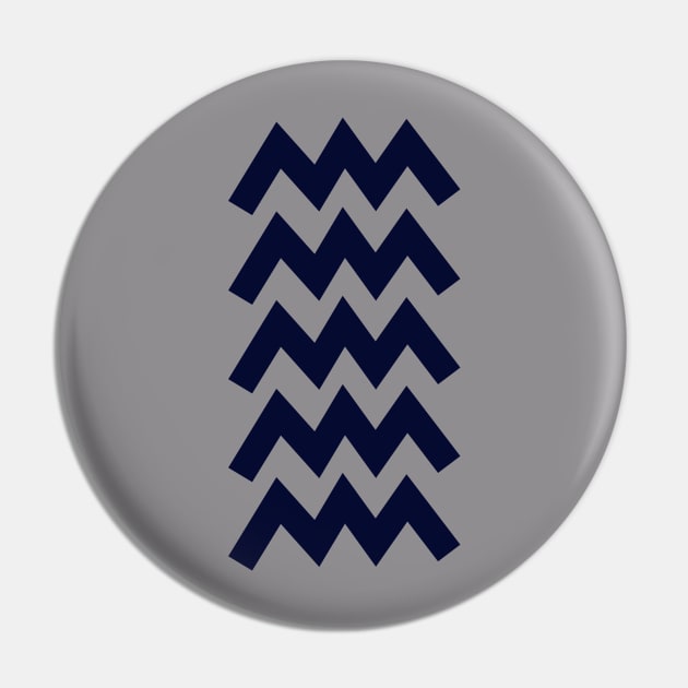 The navy jagged line - Jagged Lines - Pin | TeePublic