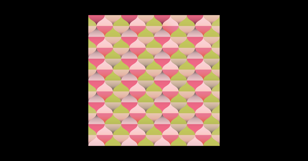 60s Retro vibes pattern, in pink and lime green - 60s Pattern - Sticker ...