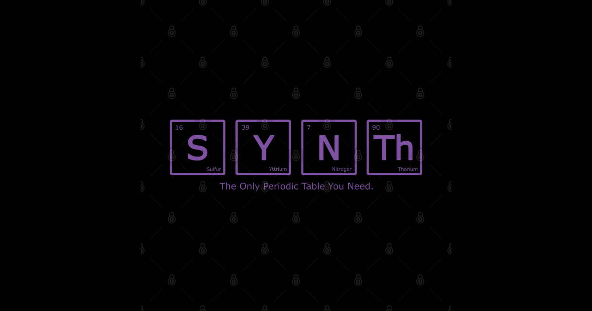 Synth Periodic Table of Synthesizer - Synth - Sticker | TeePublic