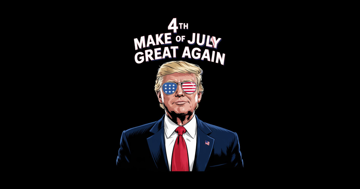 Trump Make 4th Of July Great Again American Flag Firework - Trump Make ...
