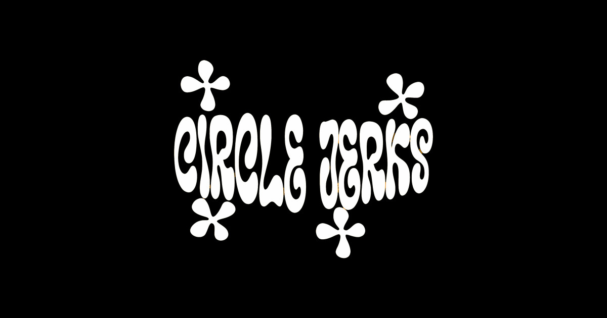 Bubble black typo circle - Circle Jerks - Sticker | TeePublic