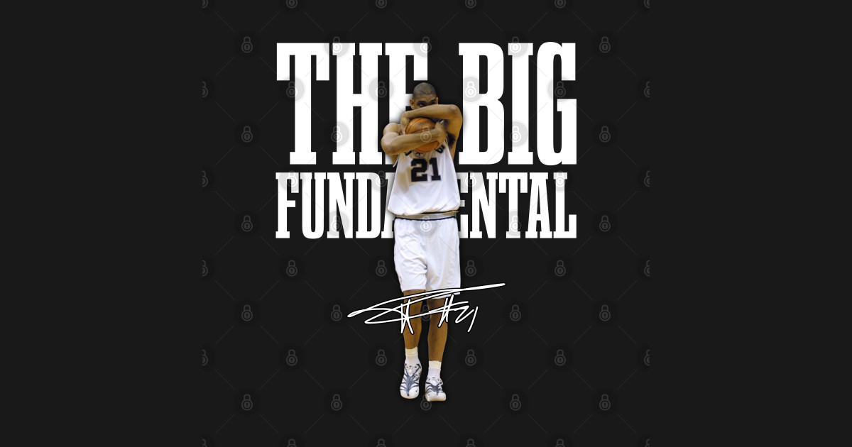 Tim Duncan The Big Fundamental Basketball Signature Vintage Retro 80s 90s Bootleg Rap Style ...