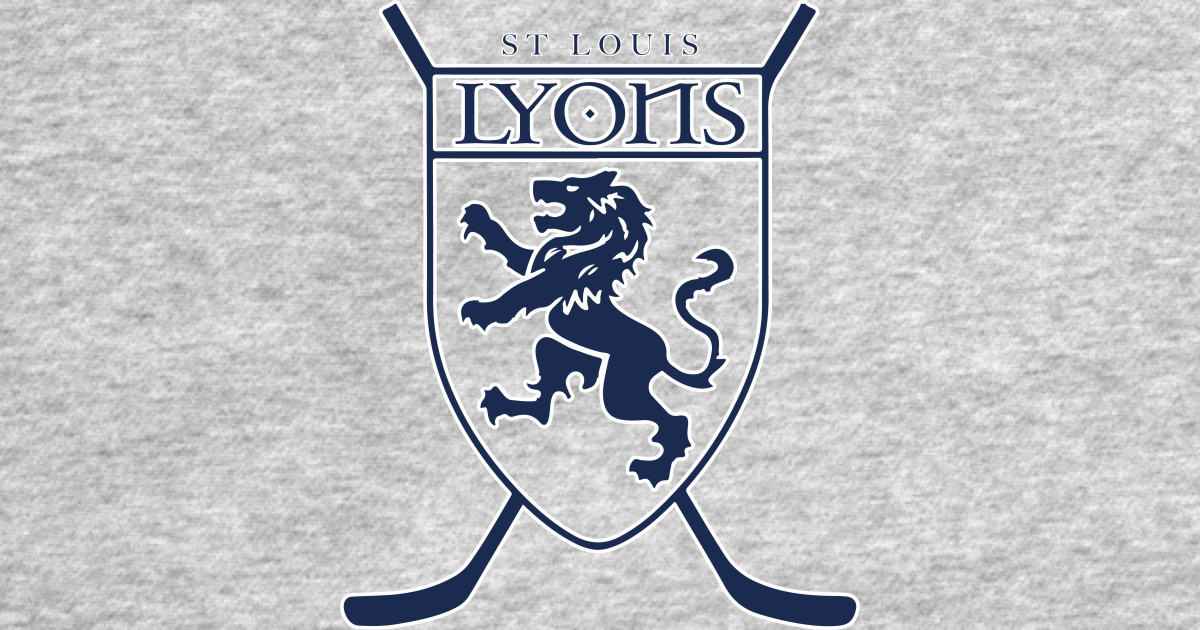 Lyons logo White outline - Hockey - T-Shirt | TeePublic