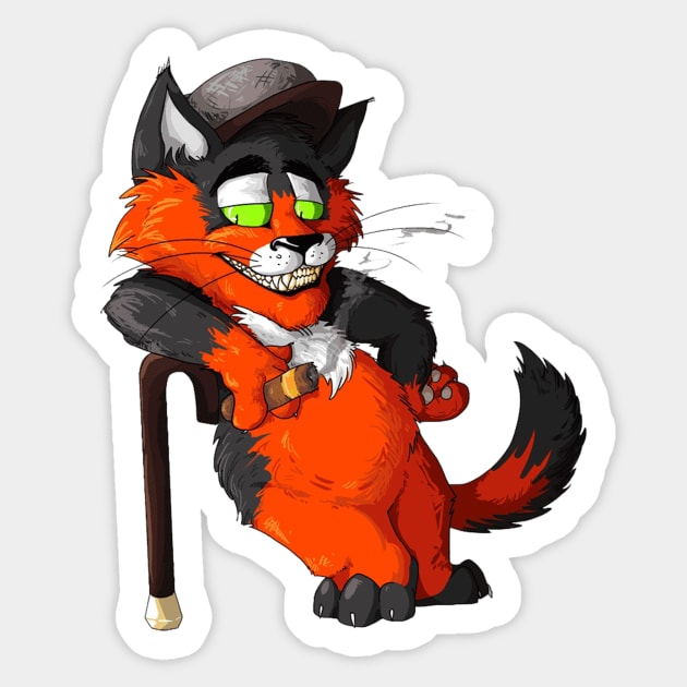 The Alley Cat - Alley - Sticker | TeePublic