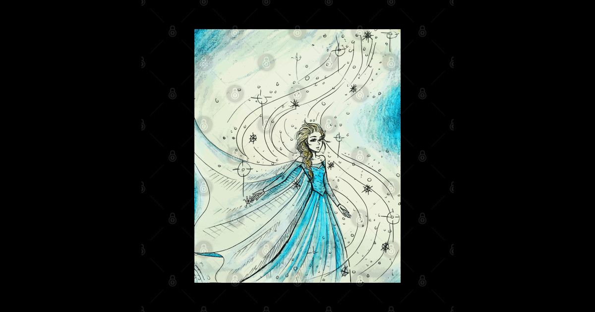 Elsa the Ice Queen - Elsa Frozen Princess Snow Queen - Sticker | TeePublic