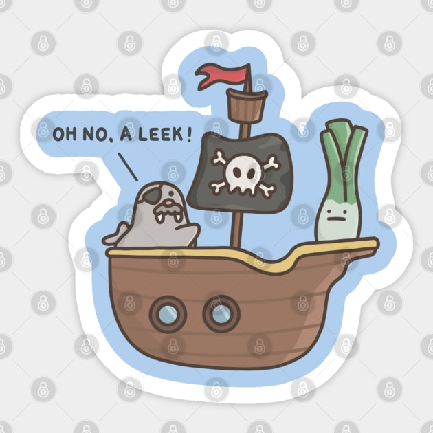 A Pirate Ship Leek - Pirate Ship - Sticker | TeePublic