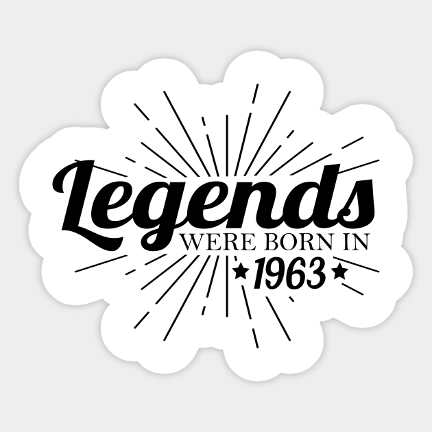 Vintage 1963 Birthday Legend Sayings Retro Style - Gift Ideas - Sticker ...