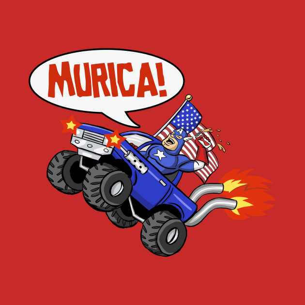 Captain Murica - Captain America - Pillow | TeePublic