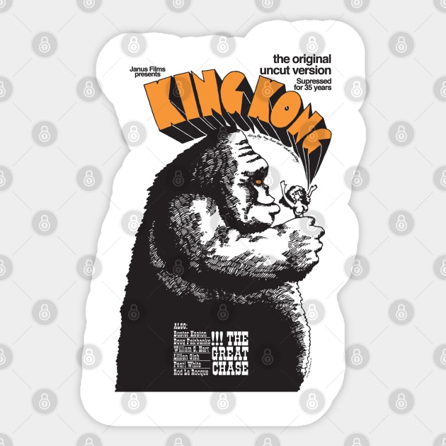 King Kong Original Uncut Version Poster - King Kong - Sticker | TeePublic