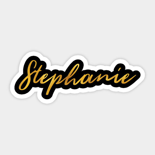 Stephanie Name Hand Lettering in Faux Gold Letters - Stephanie ...