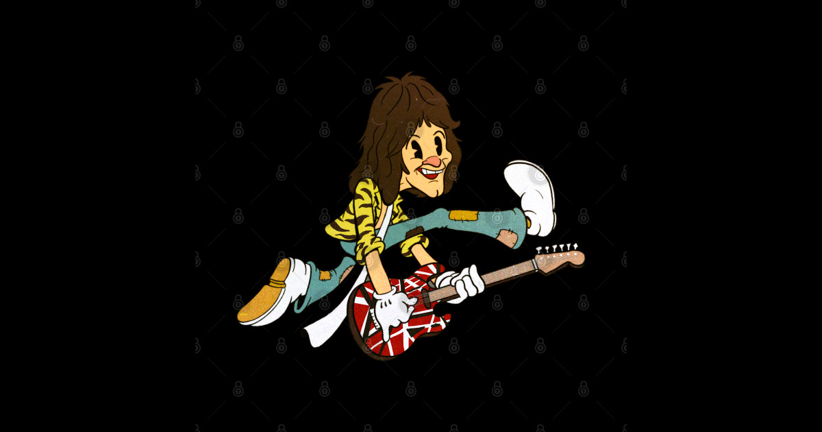 Eddie Van Halen 1930s rubberhose cuphead cartoon style - Van Halen ...