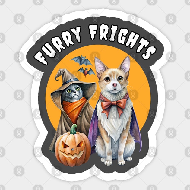Furry Frights Halloween - Halloween - Sticker | TeePublic