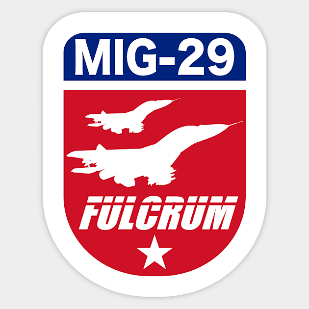 MIG-29 Fulcrum - Russian Mig29 Fighter Plane - Sticker | TeePublic