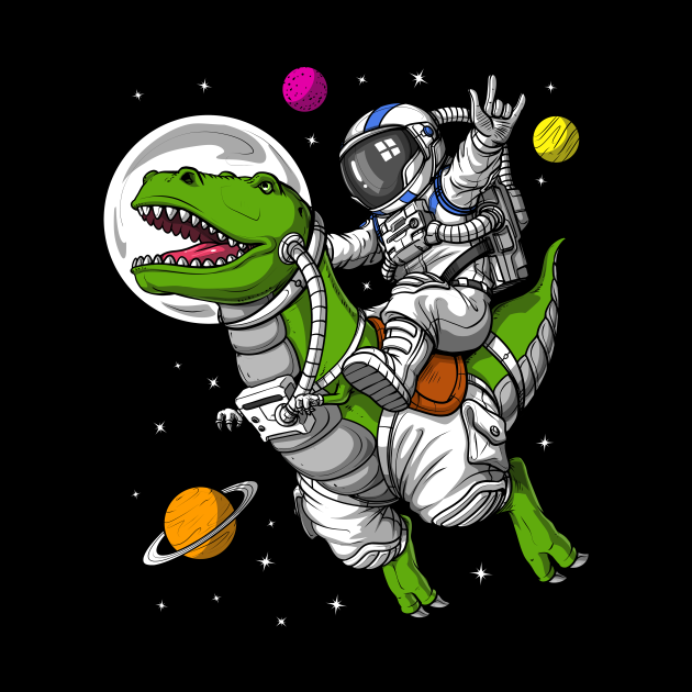 Space Astronaut Riding T-Rex Dinosaur - Astronaut Riding Dinosaur ...