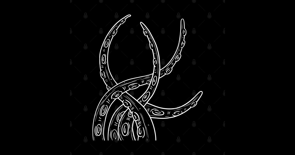Many Tentacle Love Octopus Cthulhu Design - Cthulhu - Sticker | TeePublic