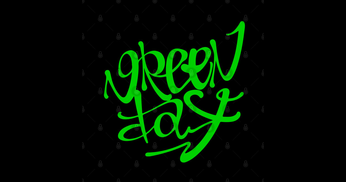 Green day. Hand lettering design - Green Day - Sticker | TeePublic