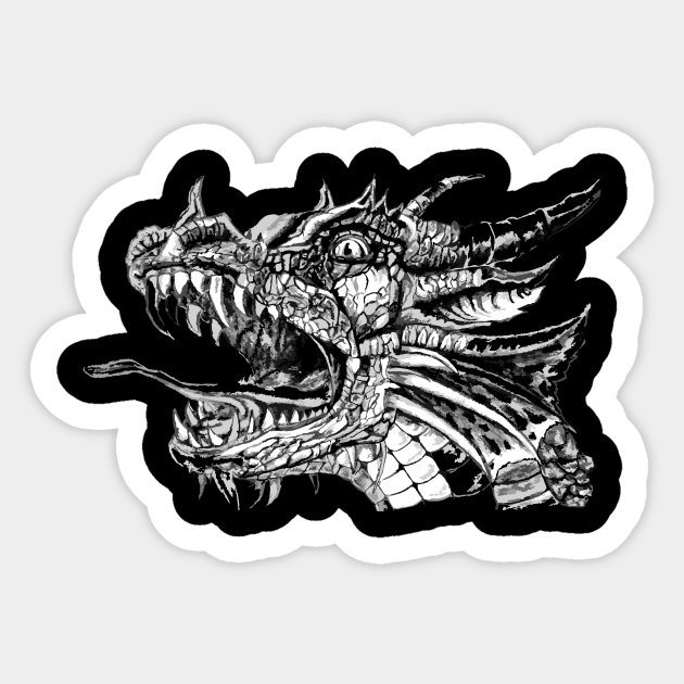 White dragon - Dragon - Sticker | TeePublic