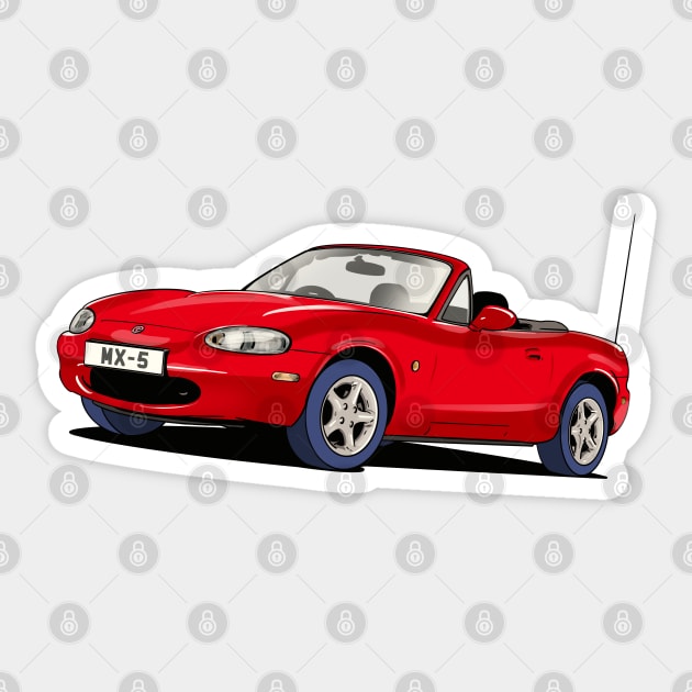 Mazda MX-5 - Sports Car - Sticker | TeePublic
