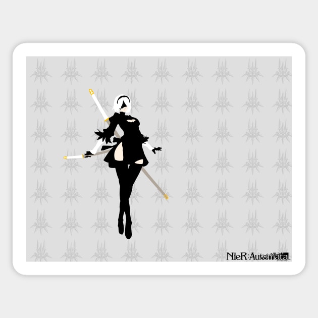 2b- Nier Automata - 2b Nier Automata - Sticker | TeePublic