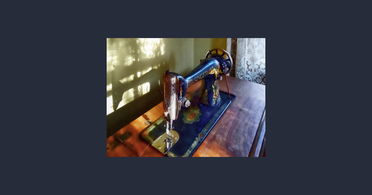 Sewing - Vintage Sewing Machine and Shadow - Sewing - T-Shirt | TeePublic
