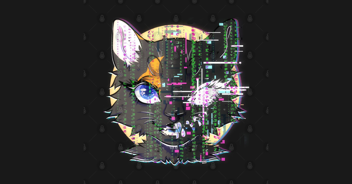 matrix cat - Cat - T-Shirt | TeePublic