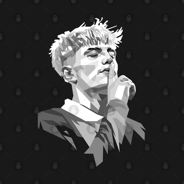 Alejandro Garnacho Grayscale Portrait Pop Art - Garnacho - T-Shirt ...