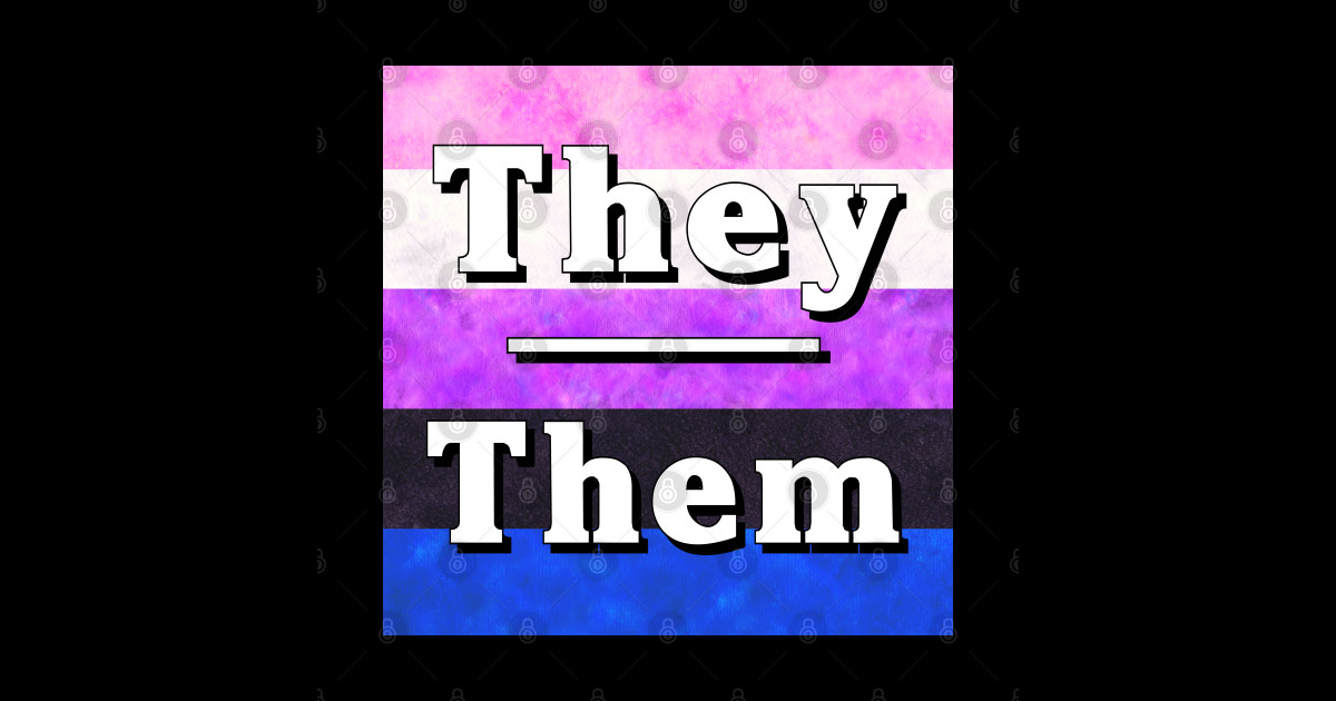 They-Them Pronouns: Genderfluid - Genderfluid Pride - Sticker | TeePublic