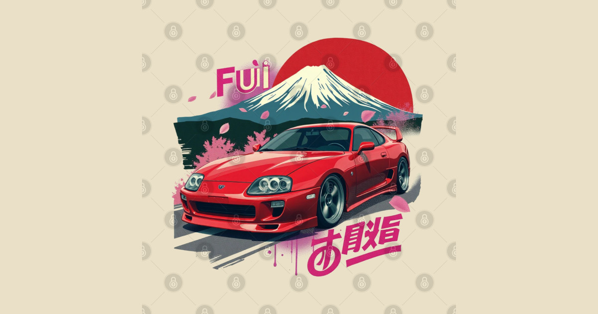 Fuji Run – JDM Supra MK4 Inspired Vector Artwork | Japanese Drift Car T ...