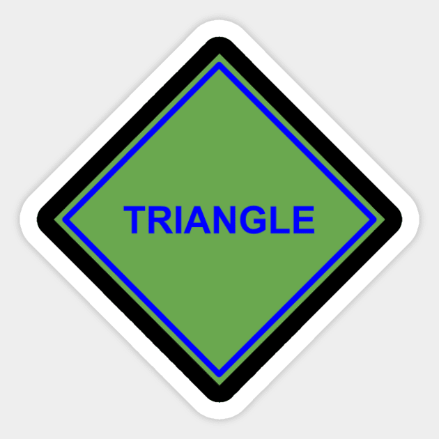 Green Blue Triangle - Colours - Sticker | TeePublic