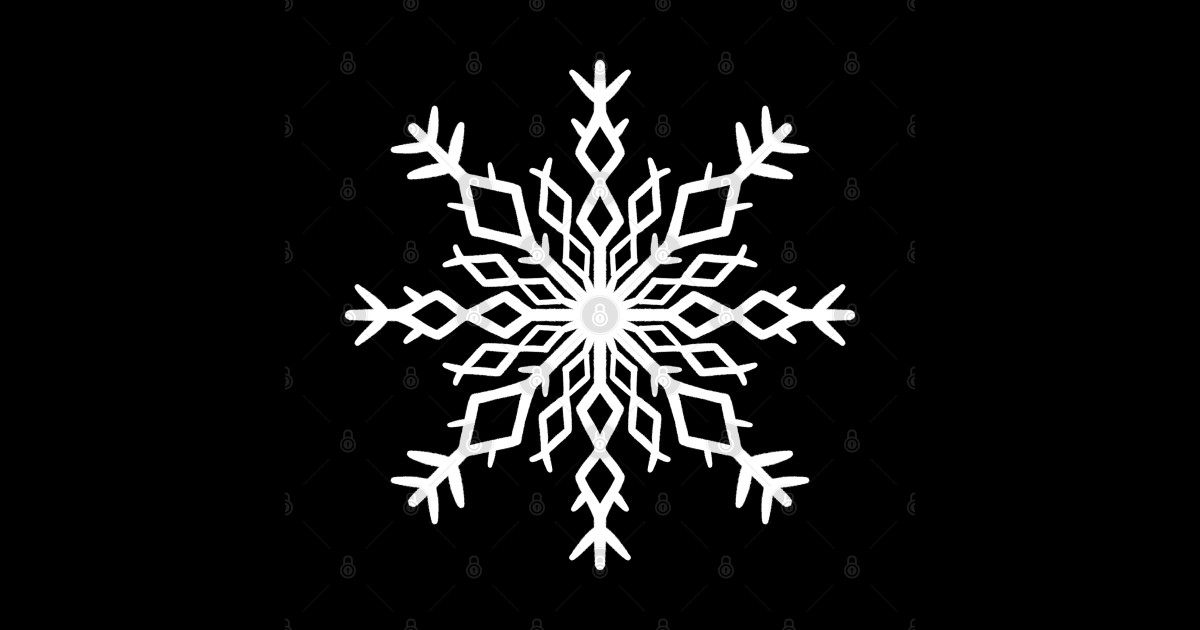 Simple white snowflake - Snowflakes Design - Sticker | TeePublic