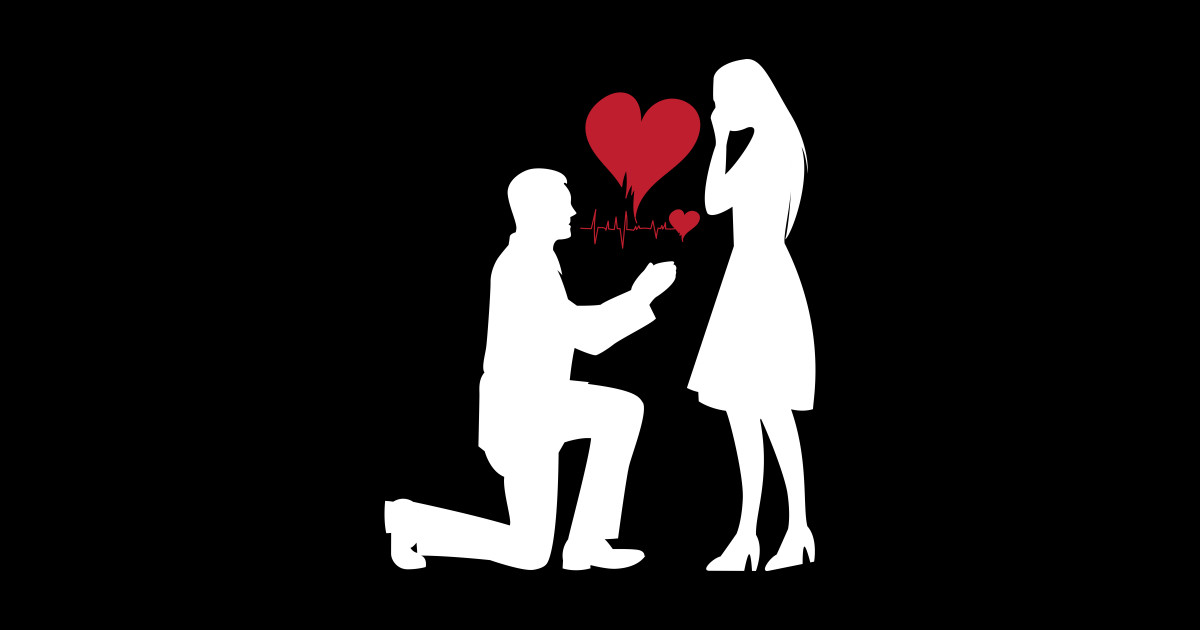 Marriage Proposal T-shirt - Marriage Proposal - Sticker | TeePublic