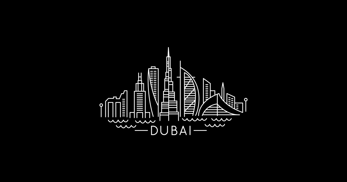 Dubai line art - Dubai - Posters and Art Prints | TeePublic