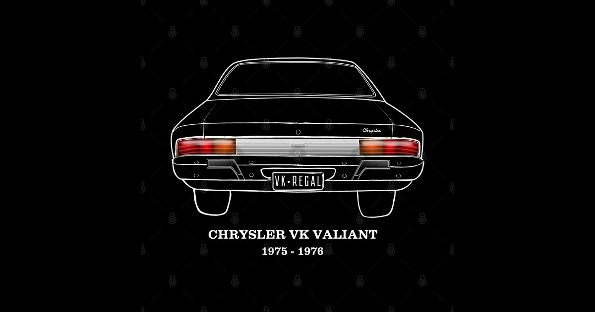 1975 Valiant VK rear end - Valiant - Sticker | TeePublic